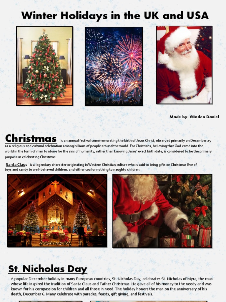 Winter Holidays in The UK and USA | PDF