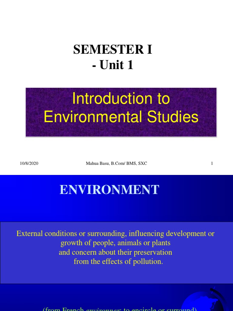 Introduction to Environmental Studies | PDF | Plate Tectonics ...