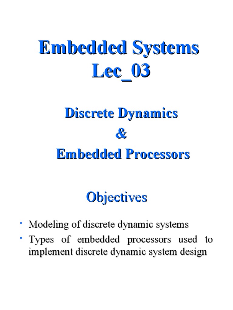 Embedded Systems & Processors Overview | PDF | Parallel Computing ...