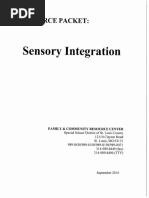 Sensory Integration Handouts | PDF | Nervous System | Neuroscience