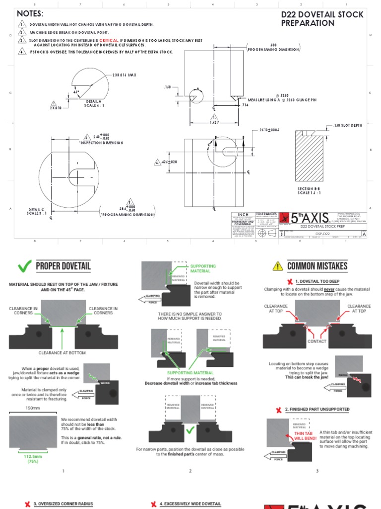 D22 Dovetail Stock Preparation | PDF | Machining | Industrial Processes