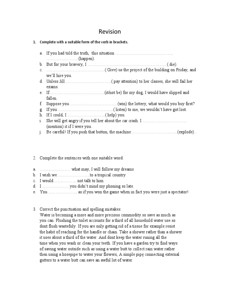 Revision Sheet Grade 8 | PDF