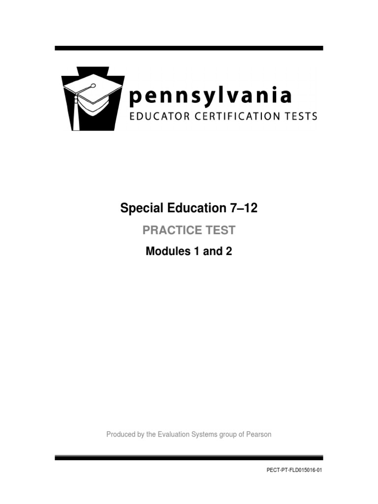 Special Ed 7-12 Practice Test | PDF | Special Education ...