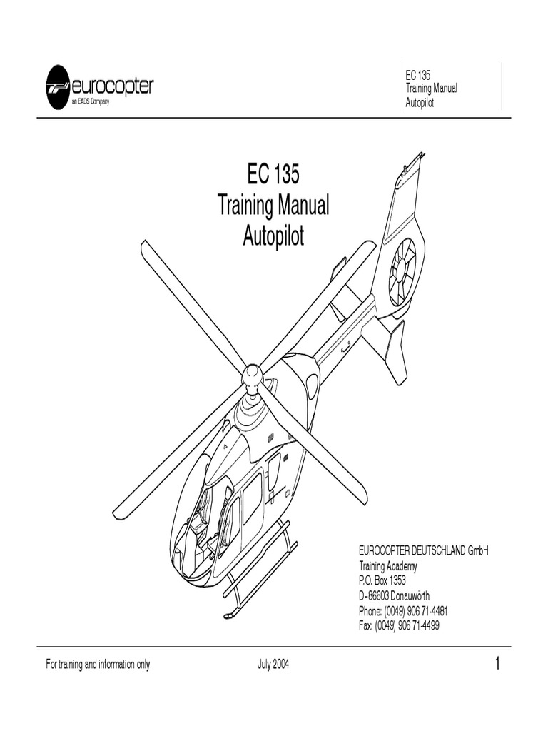 EC135 Autopilot July 2004 | PDF | Flight Dynamics (Fixed Wing Aircraft ...