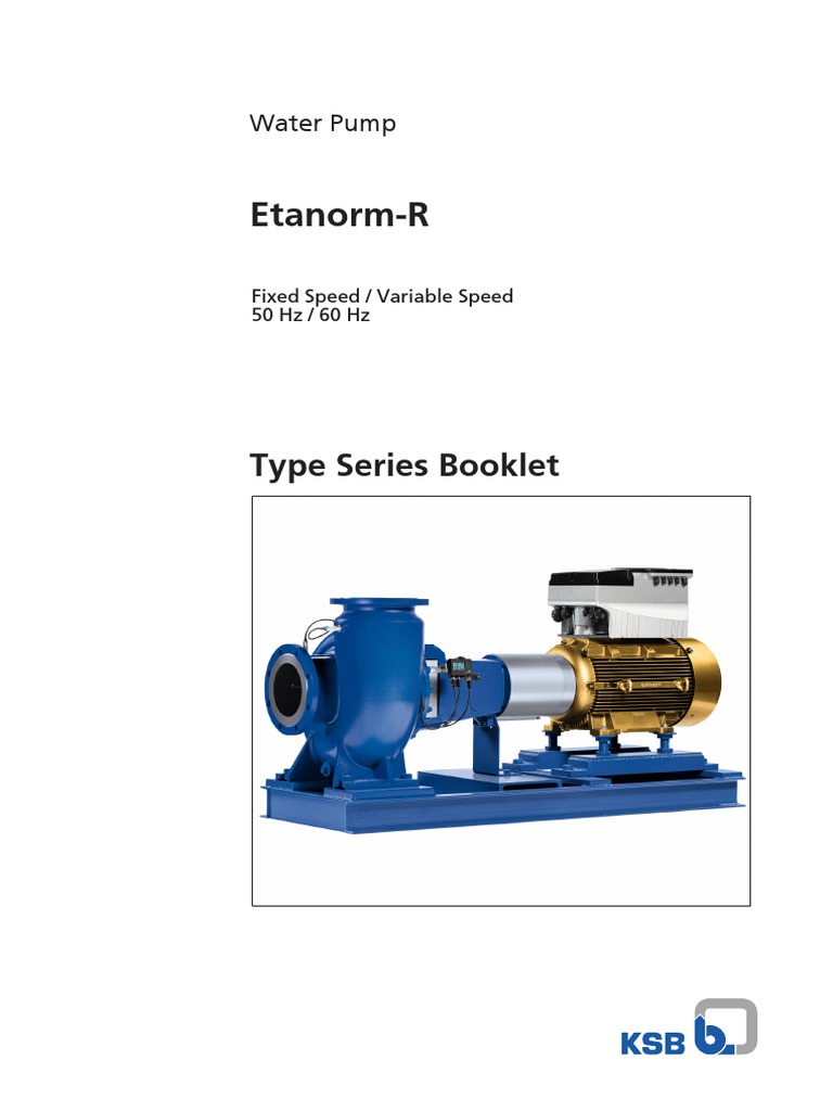 Etanorm-R: Type Series Booklet | PDF | Pump | Mains Electricity