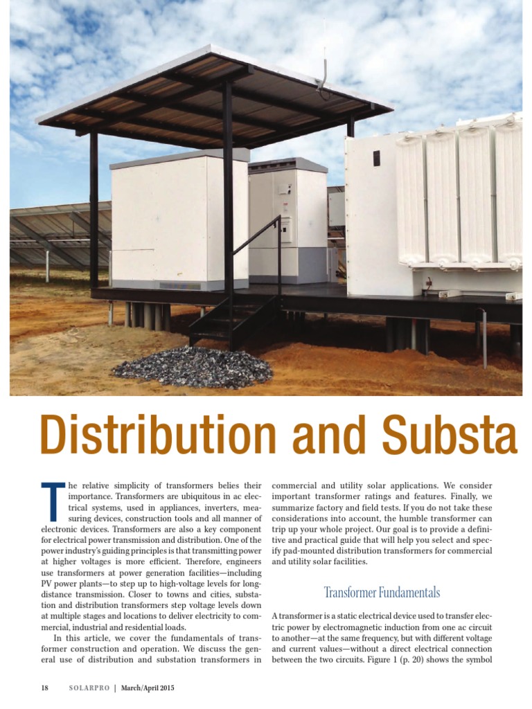 Solar Pro Issue 8.2 - Distribution and Substation Transformers | PDF ...