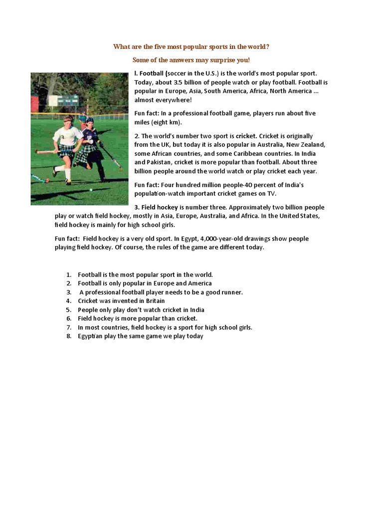 Reading Sports | PDF