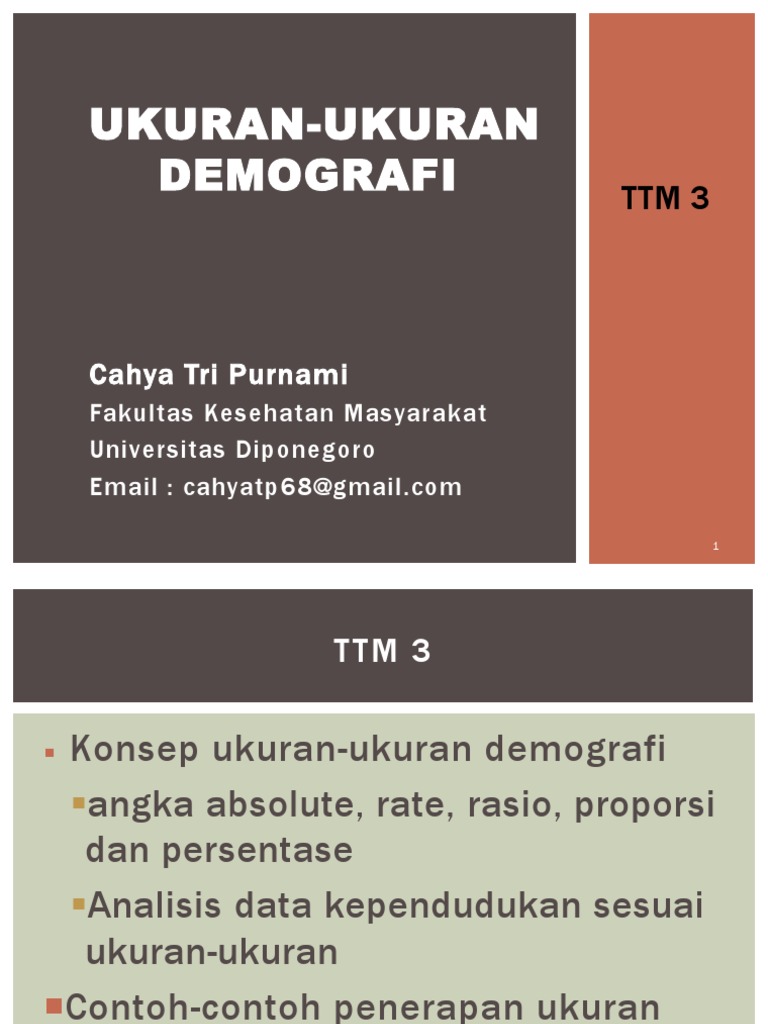 TTM3 Ukuran-Ukuran Demografi | PDF