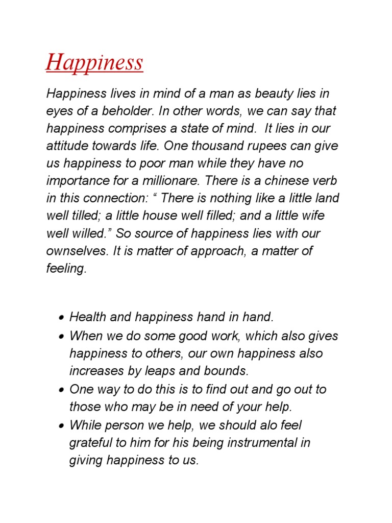 The Essence of Happiness and Service | PDF | Self-Improvement | Lifestyle