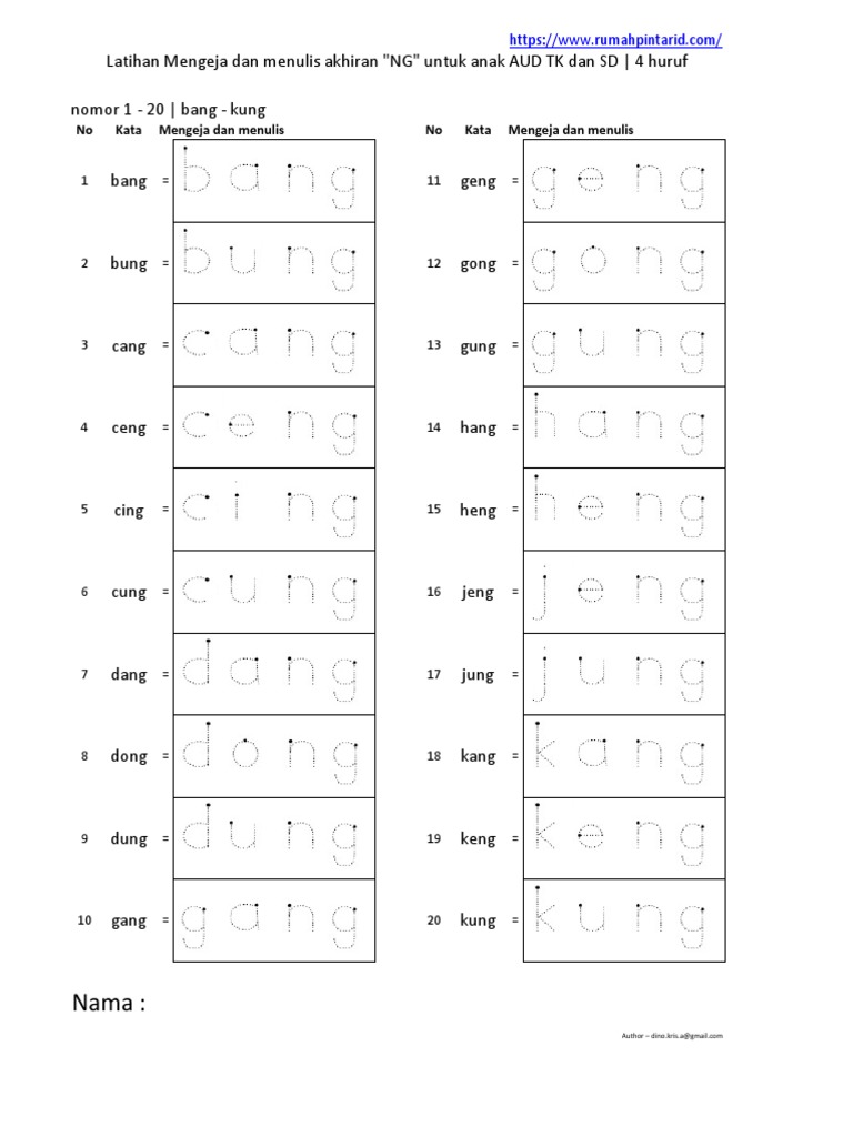 akhiran-NG 4 Huruf 1 | PDF