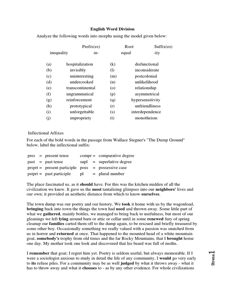 Exercises 2021 | PDF | Syntax | Linguistic Morphology