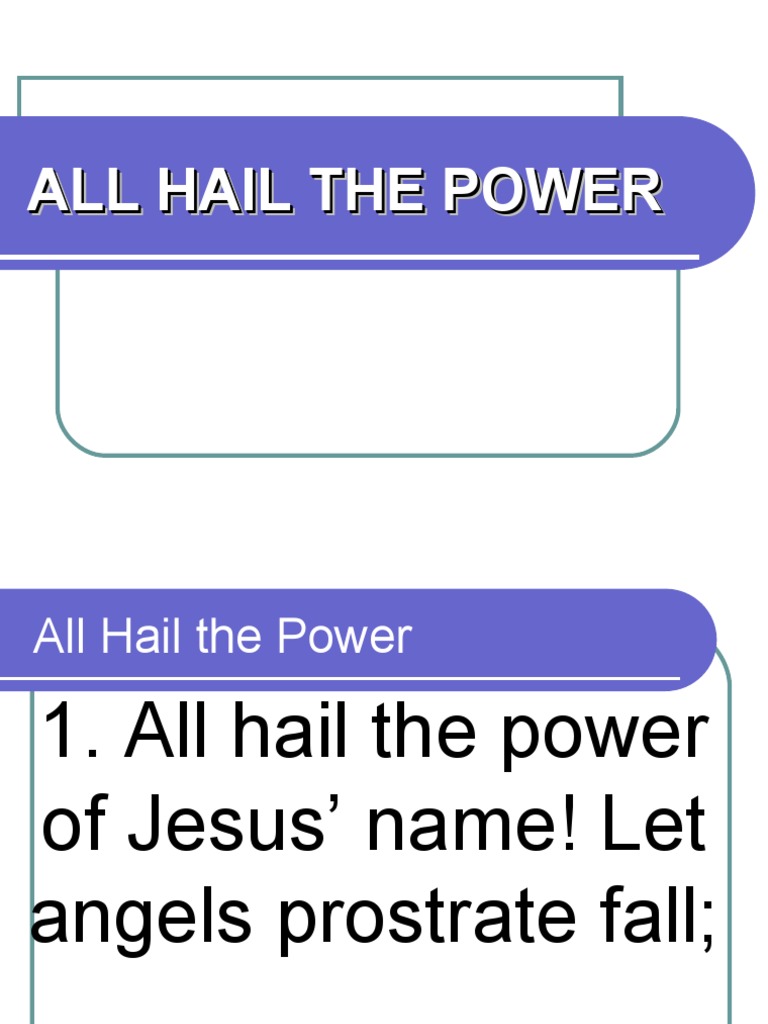 All Hail The Power of Jesus Name | PDF