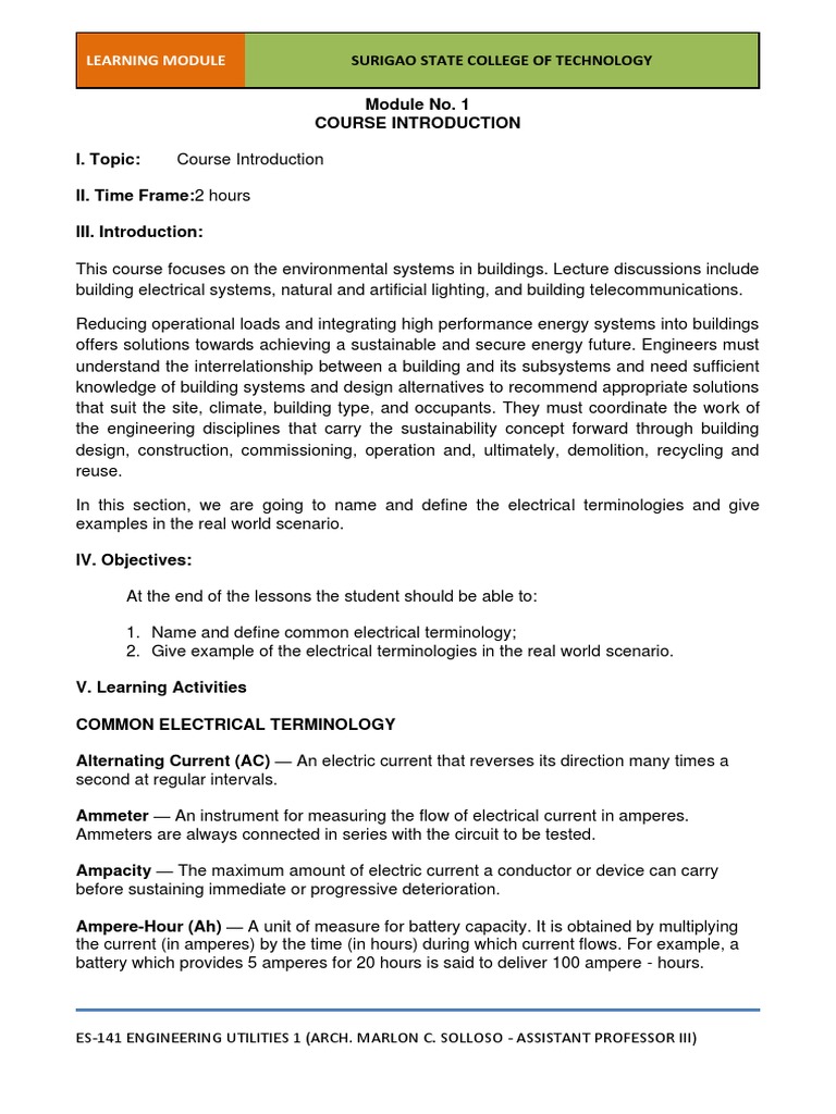 Basic EE Module 123 | PDF | Electric Current | Voltage