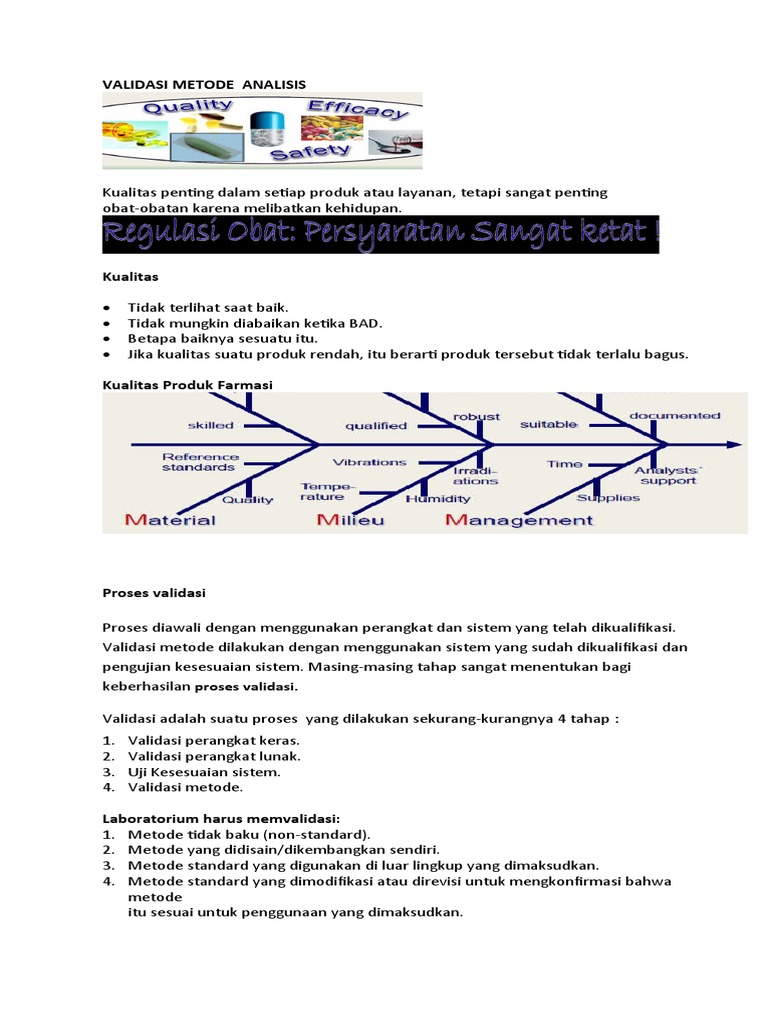 Pert. 12 VALIDASI METODE ANALISIS | PDF