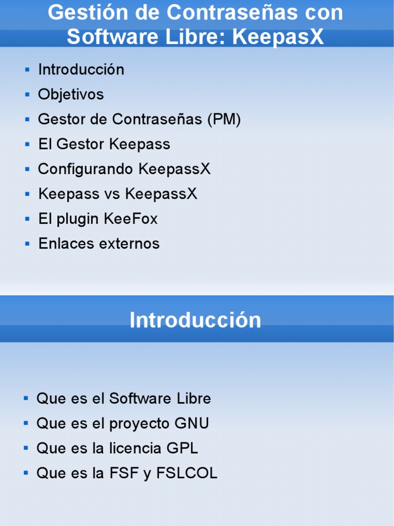 Gestion de Contraseñas Con Keepass | PDF | Contraseña | Software libre