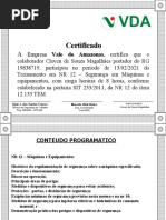 Modelo de Certificado Do Curso de NR 12 | PDF | Engenharia | Eletricista