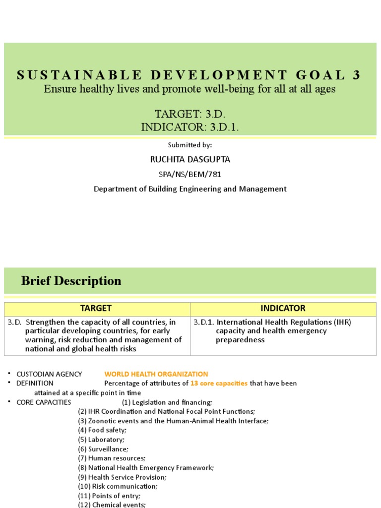 Sustainable Development Goal 3 | PDF | Policy | Health Economics