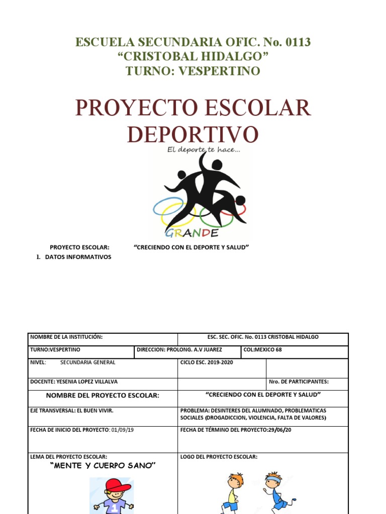 Proyecto - Deportivo 2017-2018 | PDF | Deportes | Evaluación