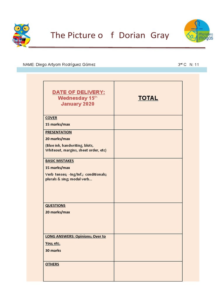 03-1 Essay - Picture | PDF | The Picture Of Dorian Gray