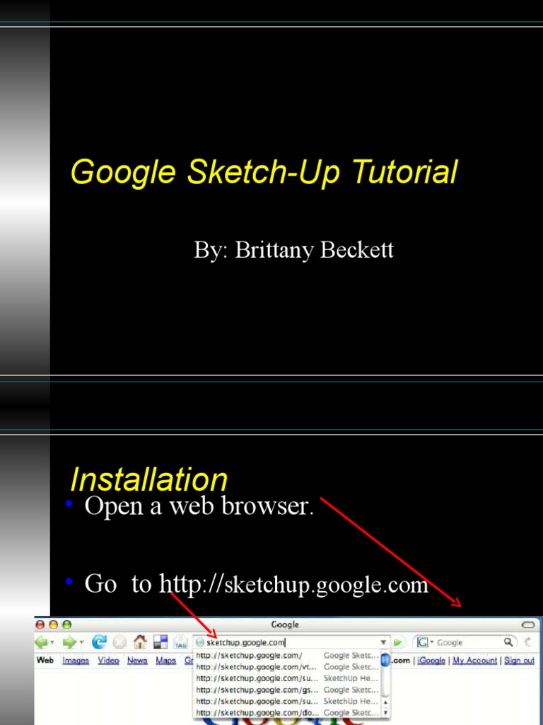 Google SketchUp Cube Tutorial | PDF