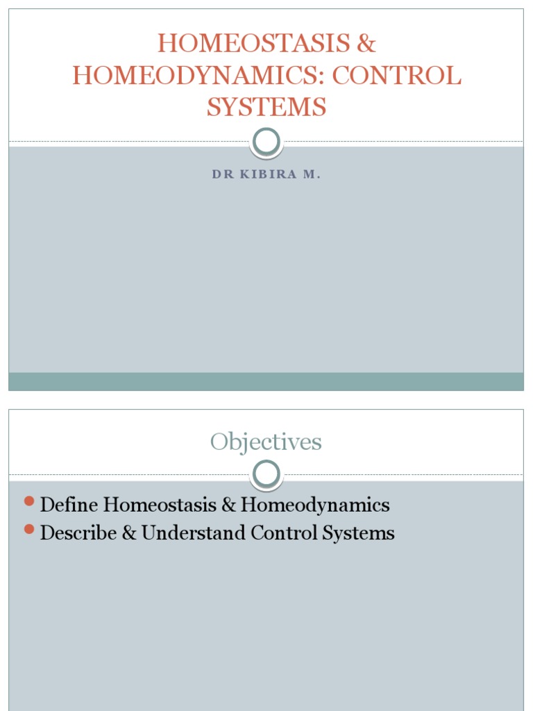 3.homeostasis & Homeodynamics Control Systems DR Kibira | PDF ...