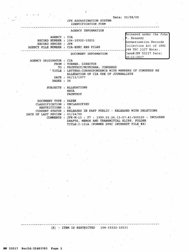 JFK Declassified | PDF