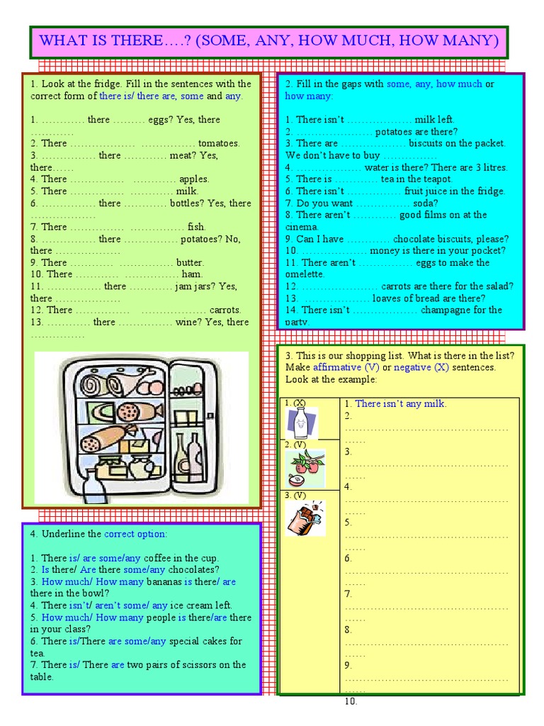 There Is - There Are + Some, Any | PDF | Western Cuisine | Regional ...