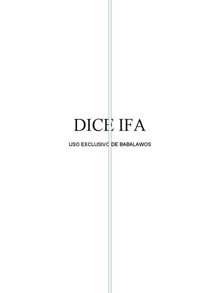 Dice Ifa | PDF | Santeria | Paganismo