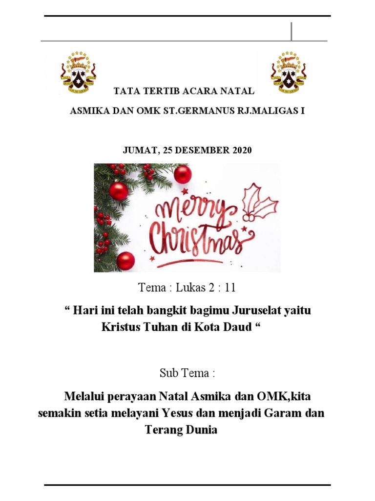 Tata Tertib Acara Natal | PDF | Agama & Spiritualitas