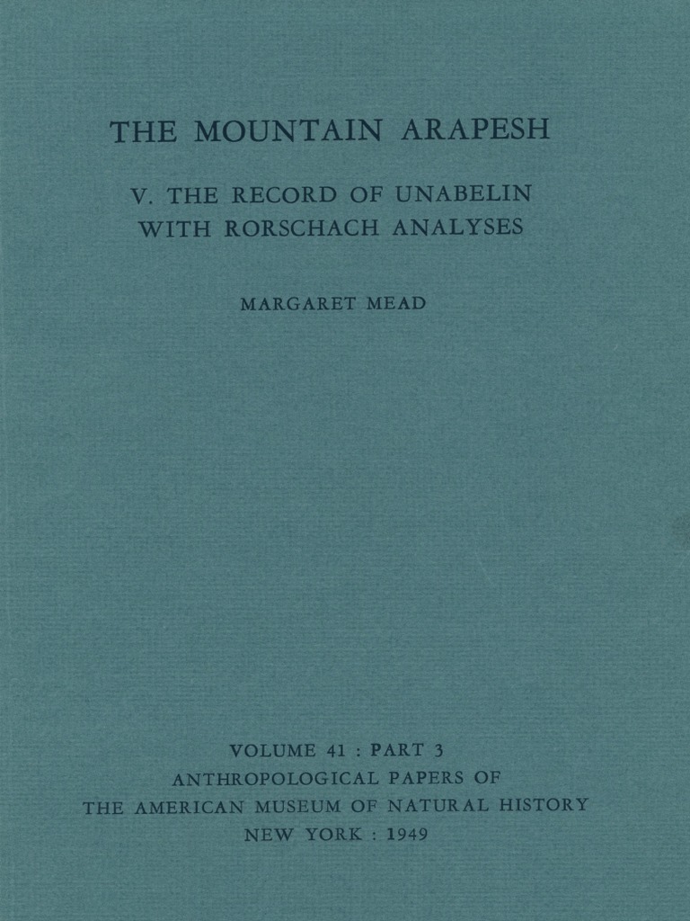 The Mountain Arapesh | PDF | Anthropology | Deviance (Sociology)