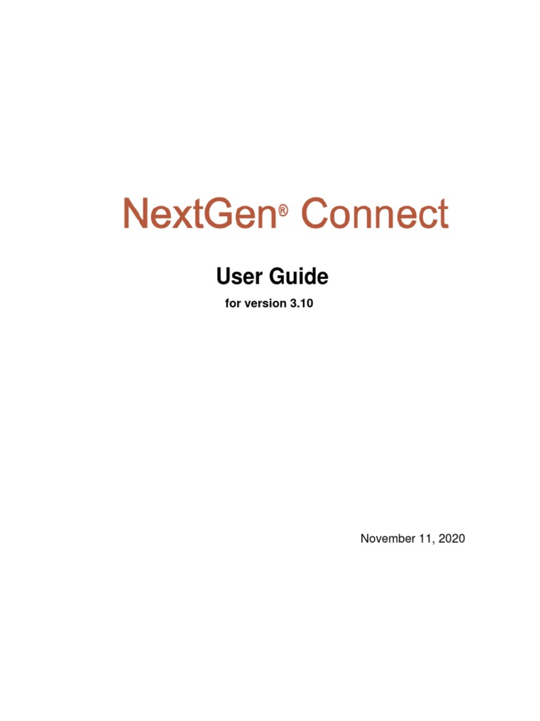 Nextgen Connect 310 User Guide | PDF | Electronic Health Record | Java ...