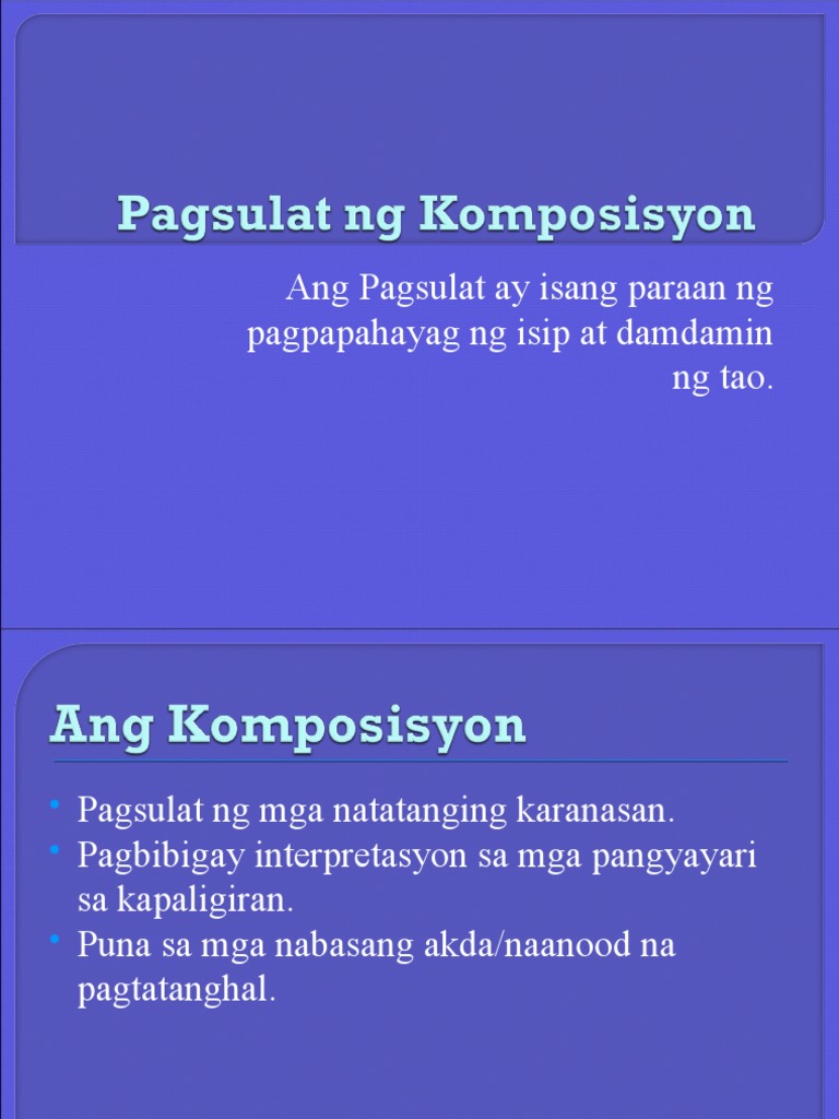 Uri NG Komposisyon | PDF