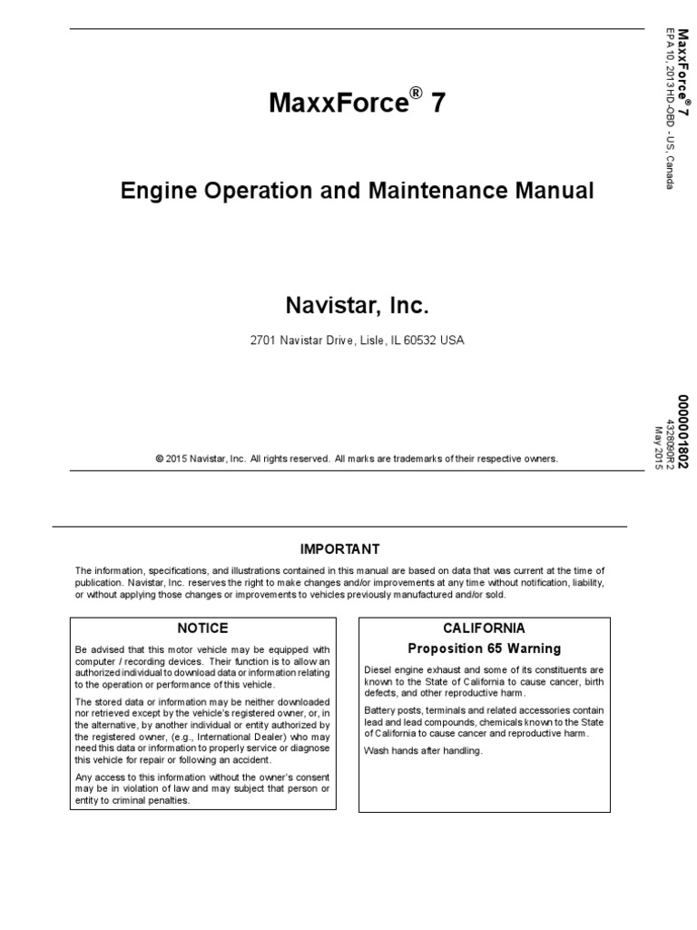 Maxxforce 7 Manual | PDF
