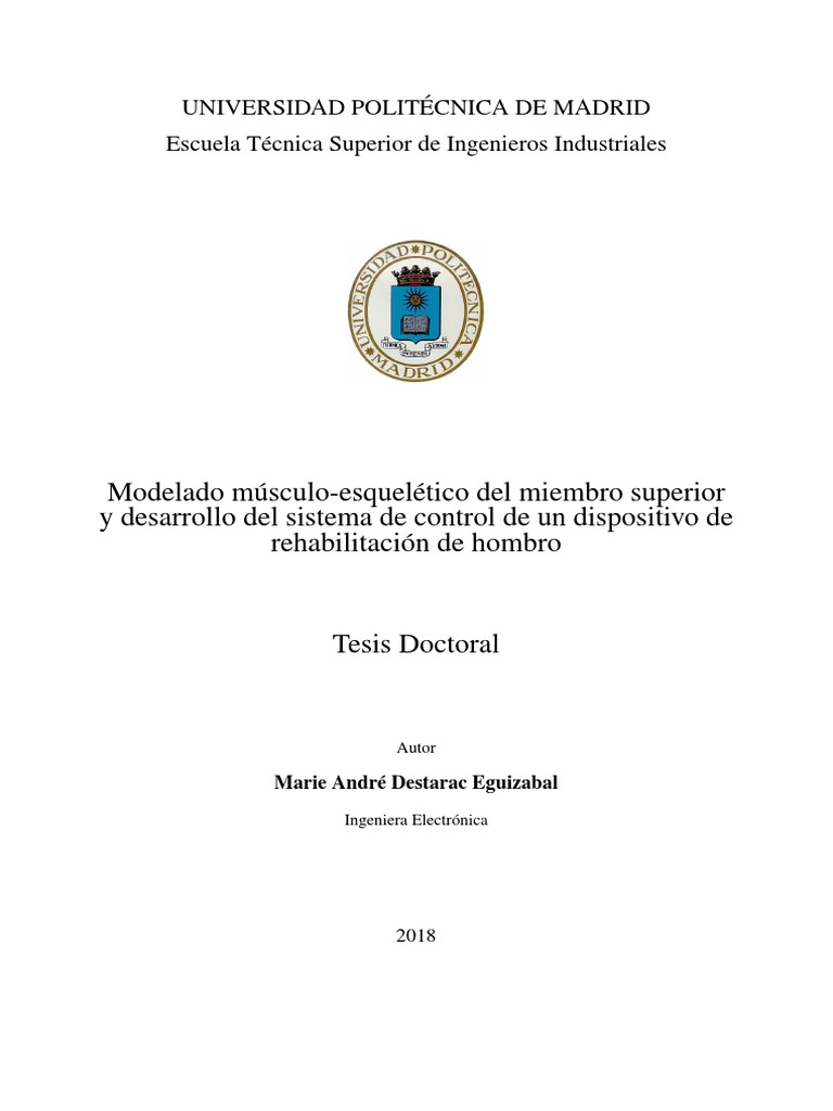Modelo músculo-esquelético y control ORTE | PDF | Hombro | Sistema ...