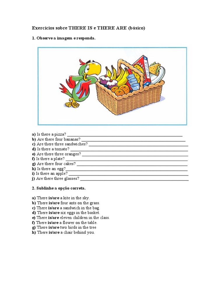 Inglês There Is There Are | PDF