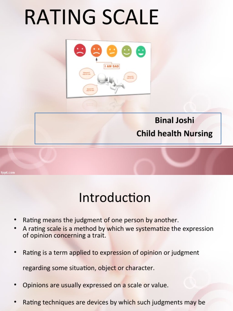 Rating Scale: Binal Joshi Child Health Nursing | PDF | Bias ...