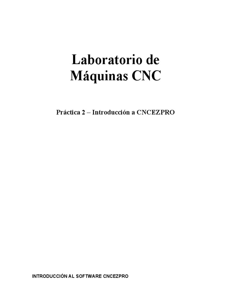Introducción A CNCEZPRO | PDF | Eje | Velocidad