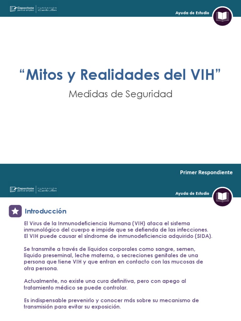 Mitos y Realidades Del Vih | PDF | VIH | Epidemiología