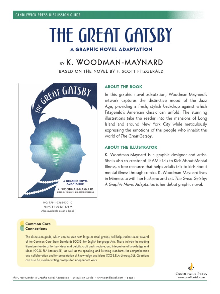 The Great Gatsby: A Graphic Novel Adaptation Discussion Guide | PDF ...