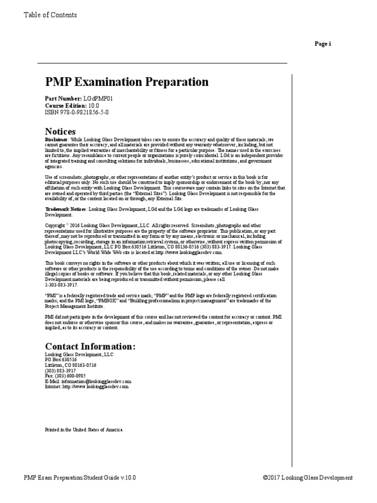 PMP Manual | PDF | Project Management Professional | Test (Assessment)