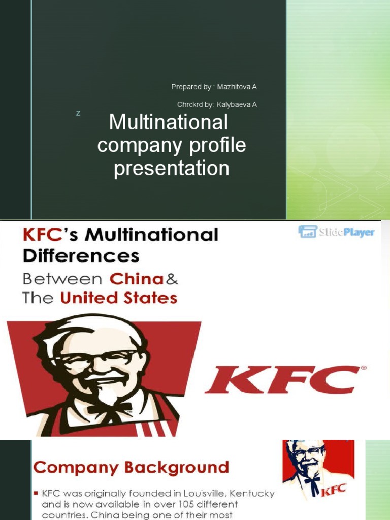Multinational Company Profile Presentation | PDF