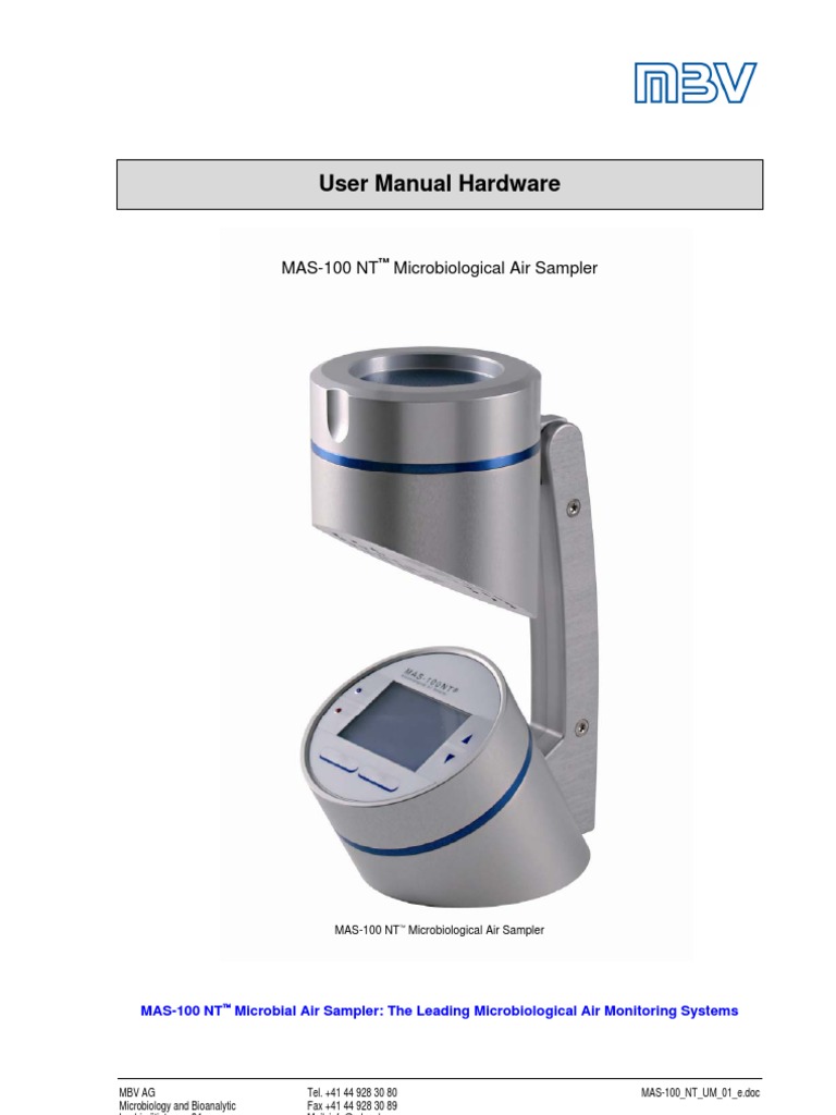 MAS-100 NT Manual | PDF | Calibration | Microsoft Windows