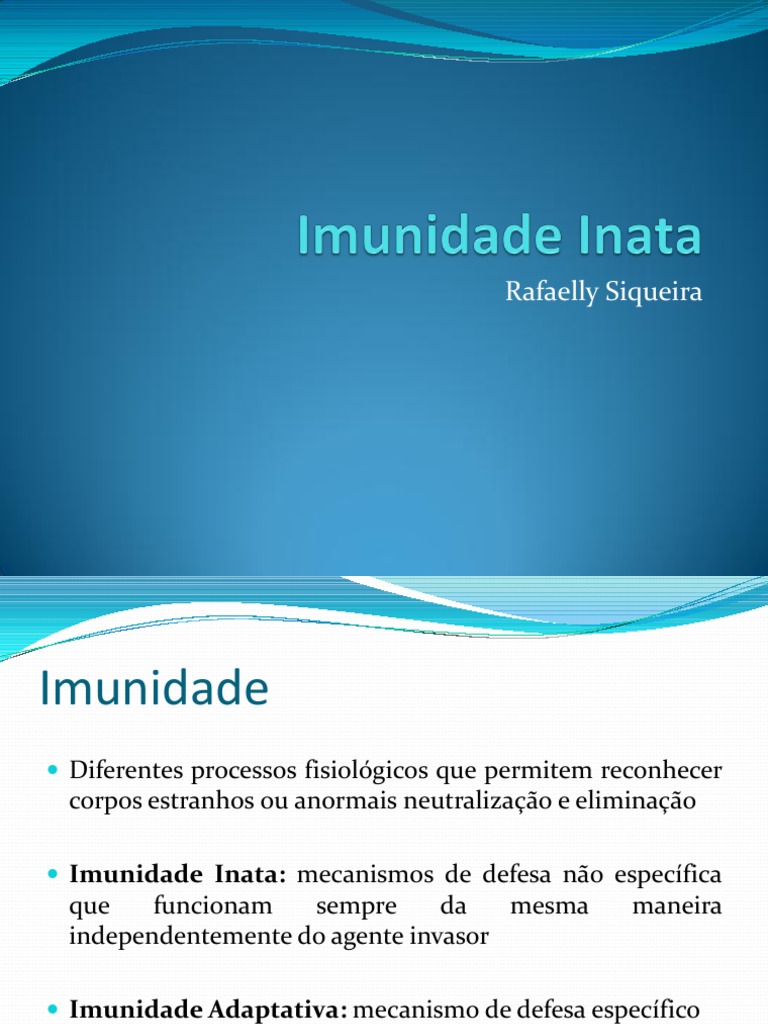 Os principais componentes e mecanismos da resposta imune inata | PDF ...