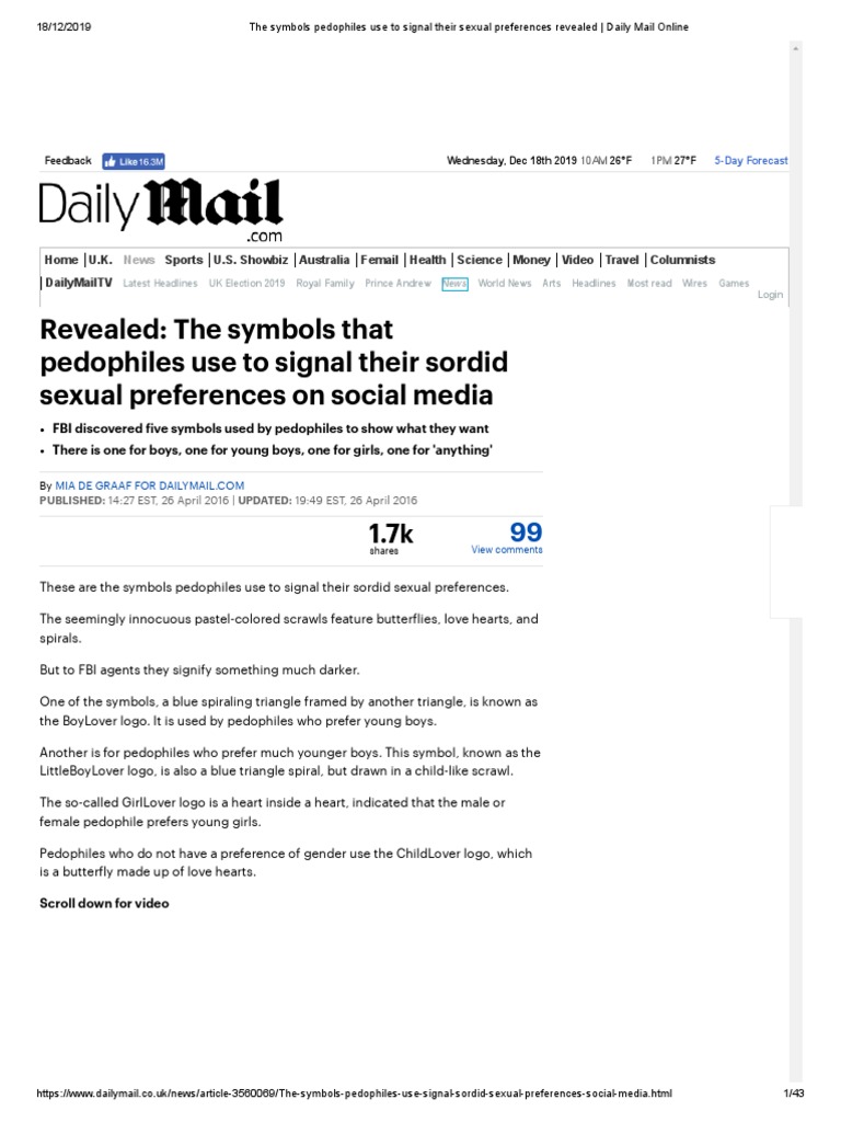 The Symbols Pedophiles Use To Signal Their Sexual Preferences Revealed ...