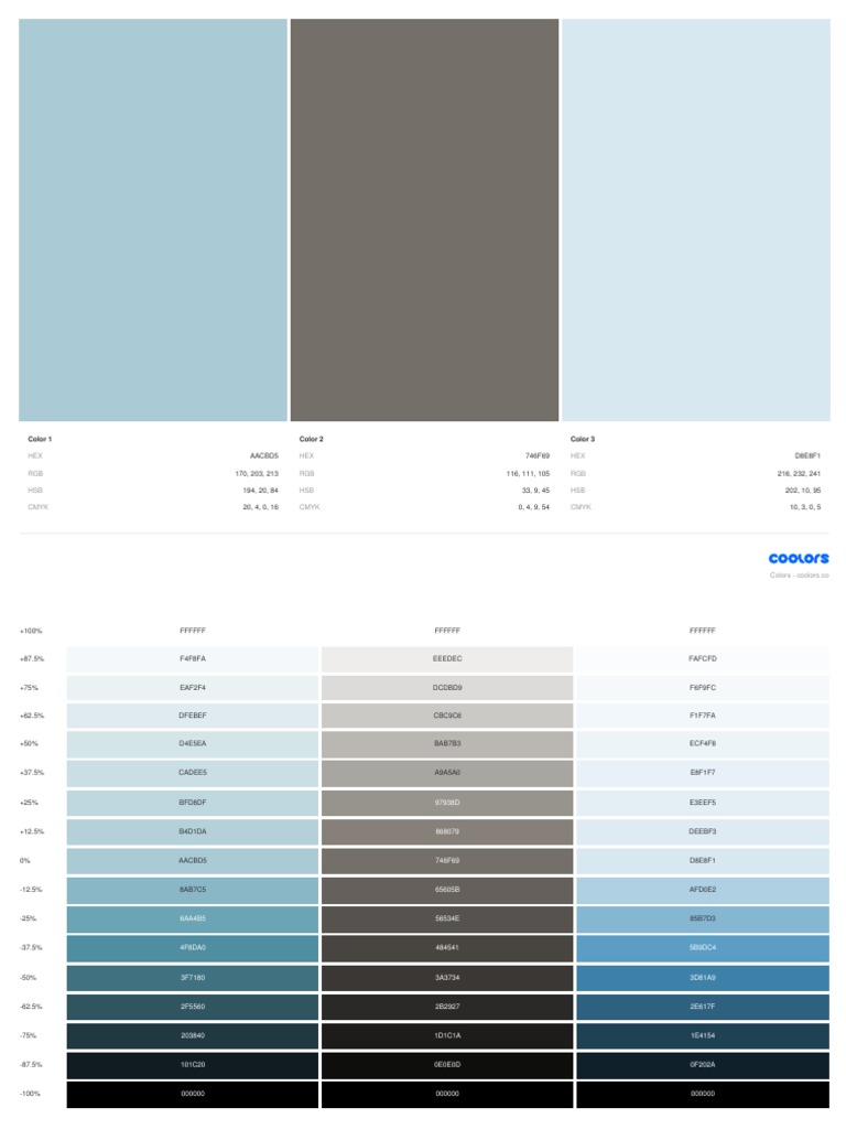 Palette | PDF | Rgb Color Model | Communication Design