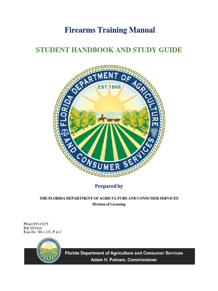 FTM Student Handbook and Study Guide | PDF | Firearms | Security Guard
