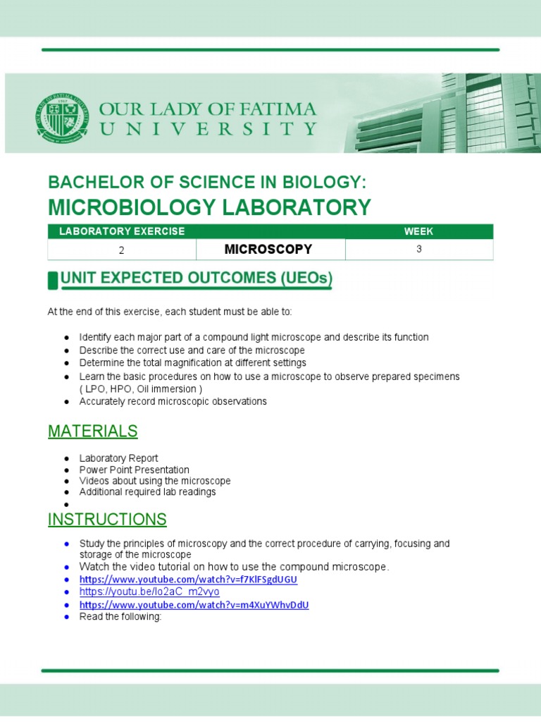 Lab Exercise 2 Microscope | PDF | Wellness