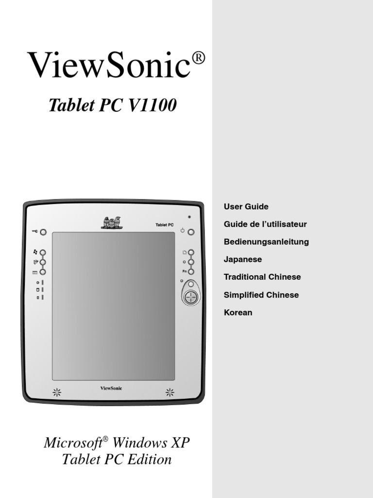 Viewsonic: Tablet PC V1100 | PDF | Electrical Connector | Usb