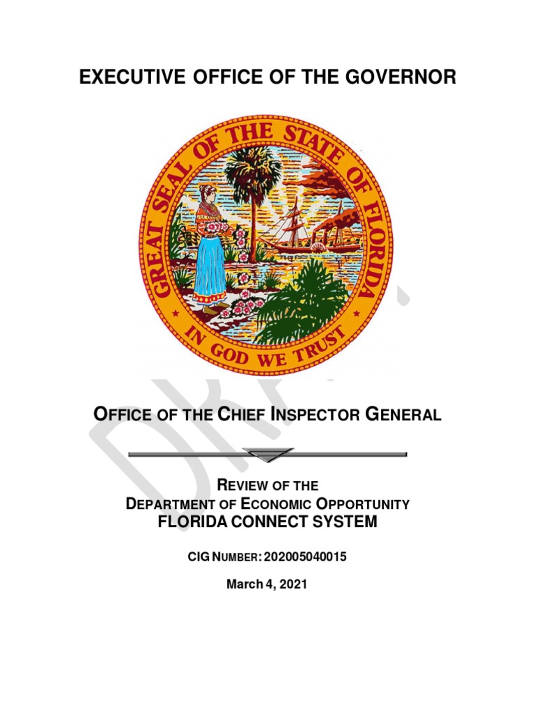 Review of The Department of Economic Opportunity's Florida CONNECT ...