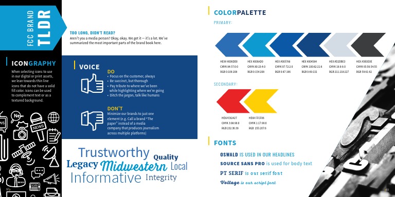 FCC Brand Book Color Palette | PDF | Rgb Color Model | Writing